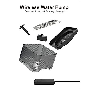 Espelho Cat Water Fountain, 101oz/3L Wireless Pump Pet Water Fountain for Cats and Dogs, Ultra Quiet Easy to Clean and Assemble, Filters Included, Dual Working Mode