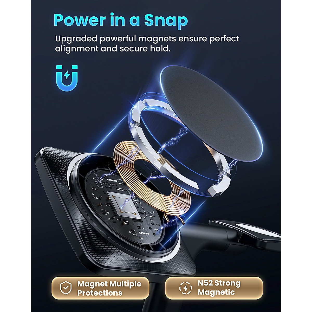 3-in-1 Foldable Charger Stand for MagSafe: JoyGeek Wireless Charging Station for iPhone 15/14/13/12 Pro Max Plus Mini, Magnetic Mag-Safe Dock for Apple Watch Ultra/SE/9/8/7/6/5/4/3/2, Air Pods Pro/3/2