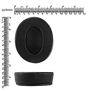 Geekria Comfort Hybrid Velour Replacement Ear Pads for Arctis HyperX Skullcandy Sony SteelSeries Turtle Beach and Other Large or Mid-Sized Over-Ear Headphones, Replacement Ear Cushion (Black)