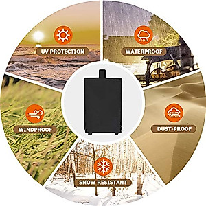 NEXCOVER 73550 Pellet Smoker Cover, 600D Heavy Duty BBQ Grill Cover for Pit Boss Grills 77550 5.5 and 5 Series PBV5P1, pro Series 4 Vertical Pellet Smokers PBV4PS1