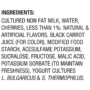 Dannon Light + Fit Greek Nonfat Yogurt, Cherry, Gluten-Free, 5.3 oz., 4 Pack