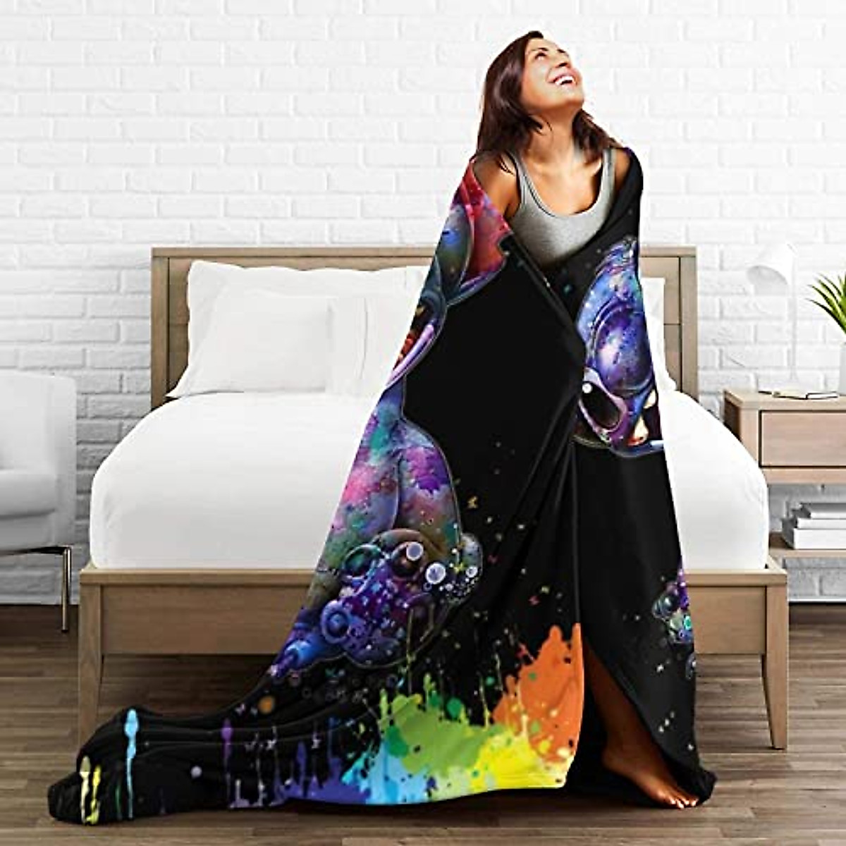 Cartoon Blanket Ultra-Soft Comfortable Blankets Flannel Fits Couch Sofa Office Suitable for All Season 50"X40"