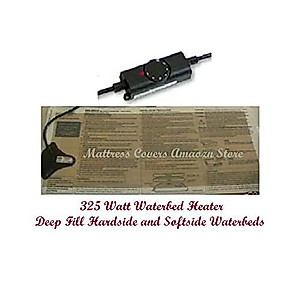 King Size Softside Waterbed Mattress with Luxurious Pillow Top, Heater & Drain Pump