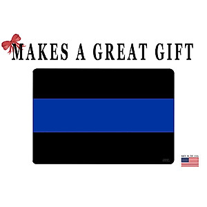 Rogue River Tactical Thin Blue Line Gun Cleaning Mat Bench Pad Gift for Police Officer Law Enforcement Black and Blue
