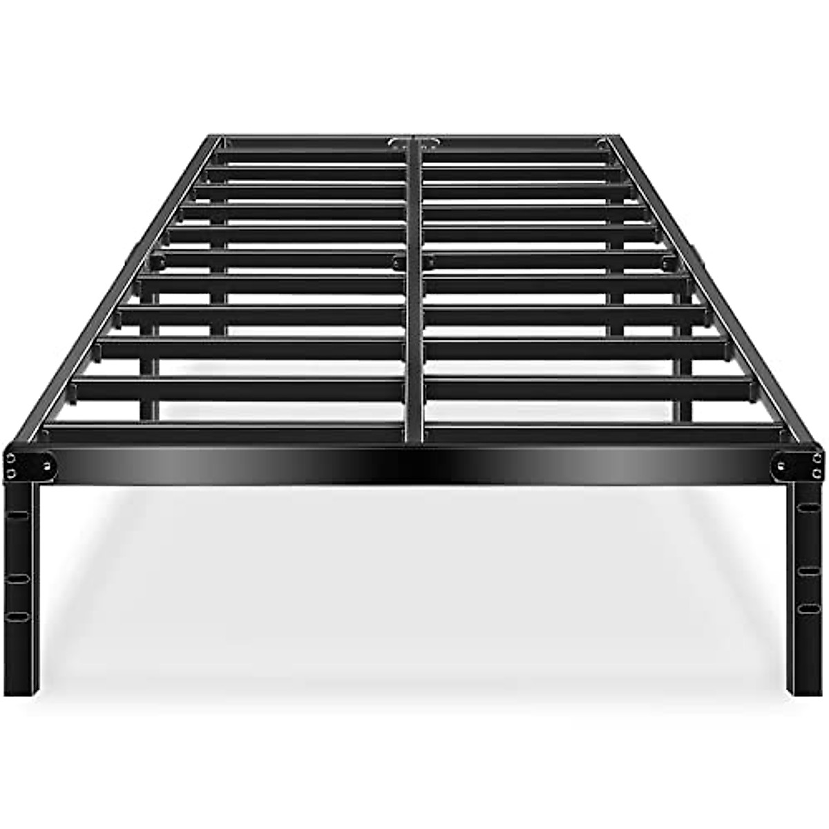 HAAGEEP Black Full Bed Frame No Box Spring Needed 14 Inch Metal Platform Heavy Duty Beds Frames with Storage, BF