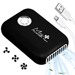Buqikma Eyelash Fan Mini Lash Fan for Eyelash Extension Portable Lash Fan Dryer Handheld Rechargable USB Eyelash Fan with 3 Adjustable Speed Cooling Air Fan Eyelash Extension Application (Black)