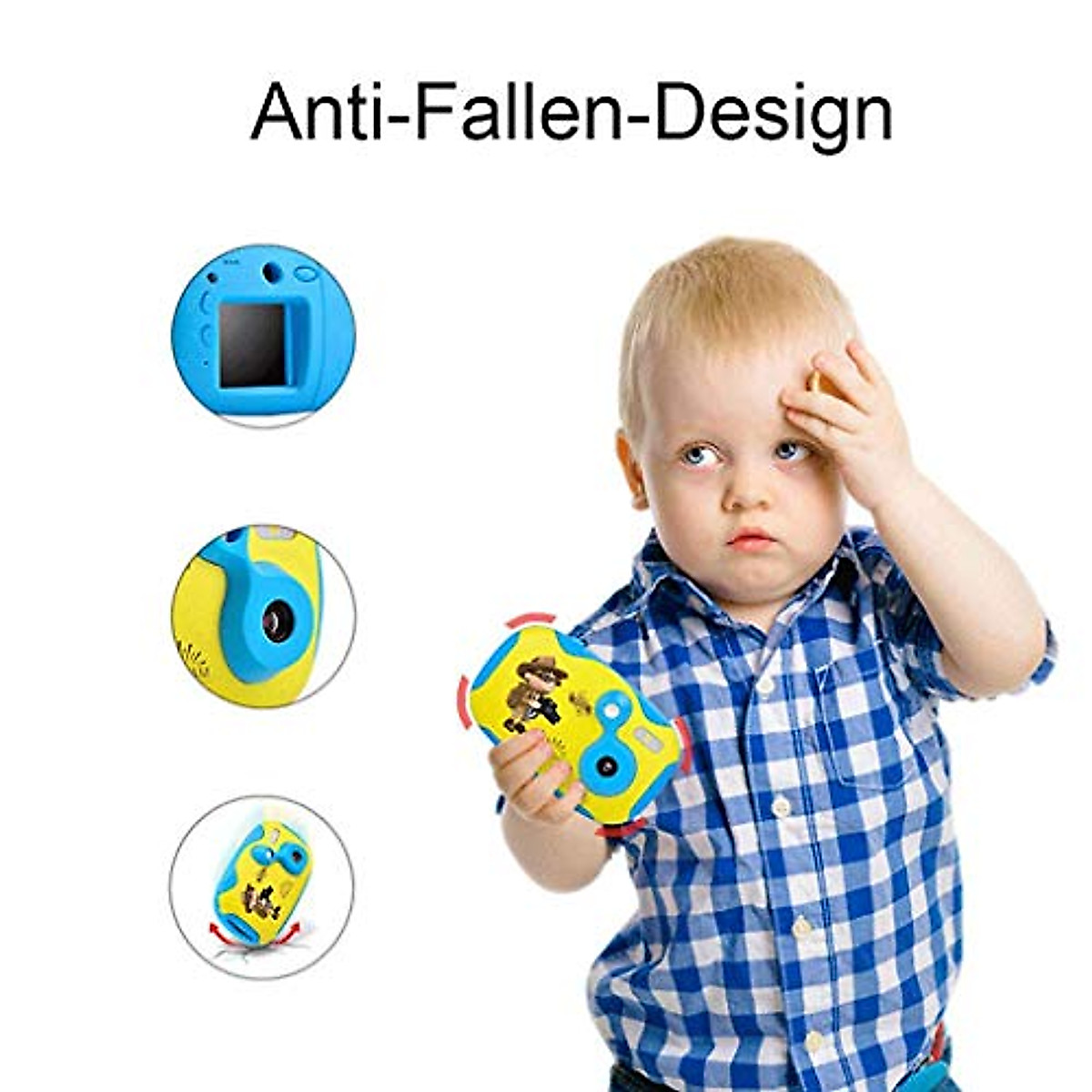 LKYBOA Creative Cute Child Camera -Digital Camera for Kids Gifts, Camera for Kids 3-10 Year Old 3.5 Inch Large Screen with Card (Color : Yellow)