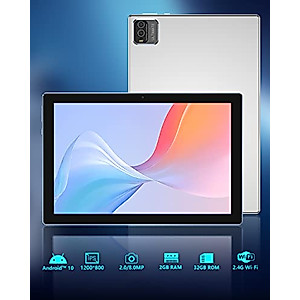 CUPEISI Tablet 10 inch Android 11 Tablets 2GB+32GB Quad-Core Tablet FHD 1280x800 Display Tablet (Silver)