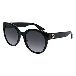 Gucci GG0035S - 001 Black/Grey Gradient Round Sunglasses 54mm