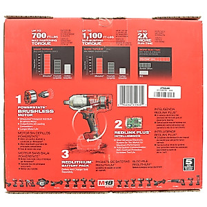 Milwaukee 2763-20 M18 Fuel 1/2-Inch High Torque Impact Wrench with Friction Ring (Bare Tool)