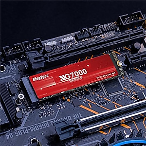 KingSpec XG7000 1TB NVMe SSD PCIe 4.0-7400MB/s Read Speed, 3D TLC NAND M.2 2280 Internal SSD, Compatible with Gaming PC, Laptop, PS5 Console