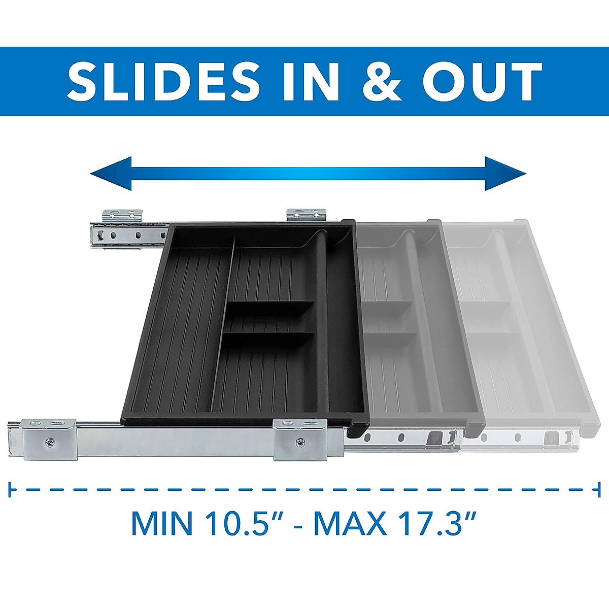 Mount-It! Under Desk Pencil Drawer - Slide Out Under Desk Tray for Storage of Pen, Pencil and Other Office Essentials, 21.2 Inch Wide, Black