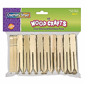 CKC368501 - Creativity Street Flat-Slotted Clothespins