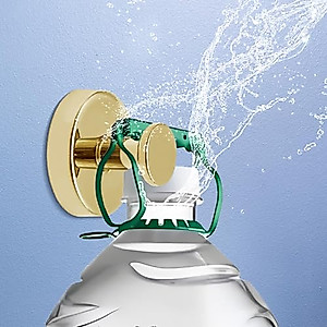 2 PCS Suction Cup Hooks for Shower, Bathroom Stainless Steel Suction Shower Hooks Mounting on Shower Glass Doors, Tile, Mirrors (Gold)