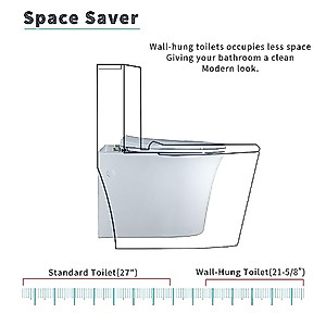 Casta Diva In-Wall Toilet Combo Set Incl. Wall Hung Toilet Bowl & Seat, Wall Tank and Carrier System, For 2x4 / 2x6 Studs