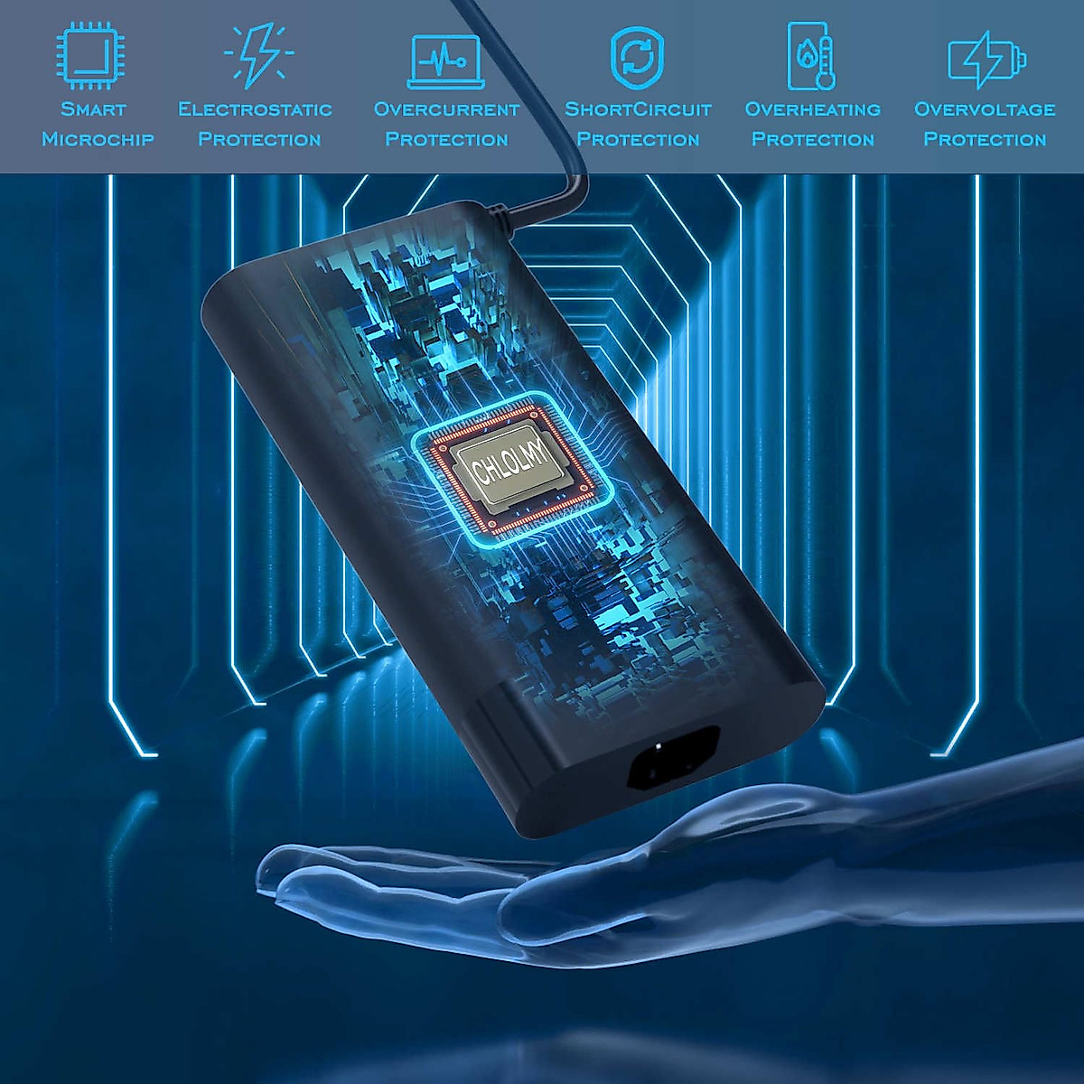 Slim 330W 16.92A 19.5V AC Laptop Charger for DELL Alienware M17 M18X X17 X51 Area-51m G15 G16 5530 7630 7620 DA330PM190 LA330PM190 DA330PM111 LA330PM160 Power Supply Adapter Cord