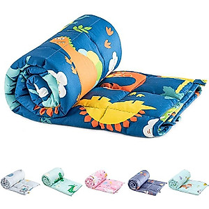 Sivio Weighted Blanket - Weighted Blanket 5 lbs Blue Dinosaur, Cotton Heavy Blanket - Small Size Bresthable Blanket(36 * 48 inches, 5 lbs)