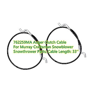 yhoparts 1501124MA Snow Blower Auger Clutch Cable for Murray Sears Craftsman Snowblowers 762259MA 762259 (2-Pack)
