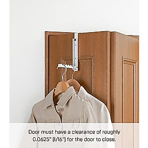 Yamazaki Home 7161 Over The Door Alloy Steel Hooks - Folding Hanging Coat Rack