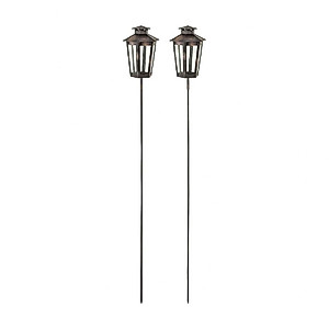 Elk Lighting 951626/S2 Garden Steak, Clear, French Antique Copper