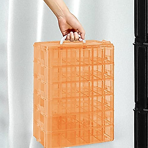 LifeSmart Stackable Storage Bin Organizer Box with Adjustable Compartments | Small Plastic Containers with Dividers for Beads DIY Art Craft, Small Toys, Jewelry, Fishing Tackles and Sewing Supplies