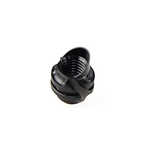 37/45 Degree Aluminum Hooded Peep Sight Compound Bow Housing Aperture Kit with 3 Size inner Core (Black, 37 Degree)