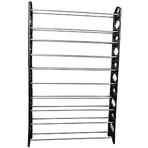 GPCT Stackable 50 Pair Shoe Rack (Up to 10 Stack-able Shelves, Adjustable for Different Shoe Sizes, Free Up Closet or Floor Space)