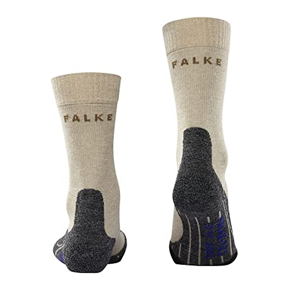 FALKE Men's TK2 Explore Cool Hiking Socks, Breathable Quick Dry, Mid Calf, Medium Padding, Cooling, Athletic Sock, Beige (Nature Mel 4100), 10.5-11.5, 1 Pair