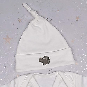 'Squirrel Eating Acorn' Baby Beanie Hat (BH00020194)