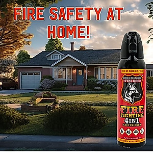 4-in-1 Mini Suppressant - Car Fire Suppressor for Auto-Mobile, Truck, Boat - Home Fire Suppressor for Kitchen - Small Fire Suppressor for Clothing, Batteries - Portable Fire Eliminator - 2 Pack