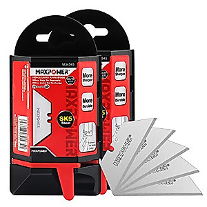 MAXPOWER 200-pieces Utility Knife Blades SK5 Steel