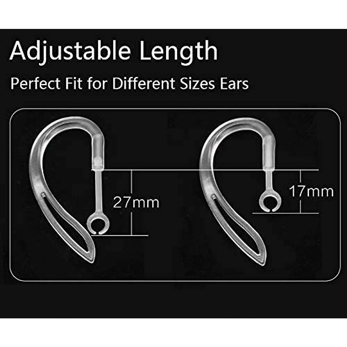 JNSA AirPods Pro Ear Hooks Anti-Slip Anti-Drop Earhooks【Not Fit in The Charging Case】 Compatible with AirPods Pro, Clear