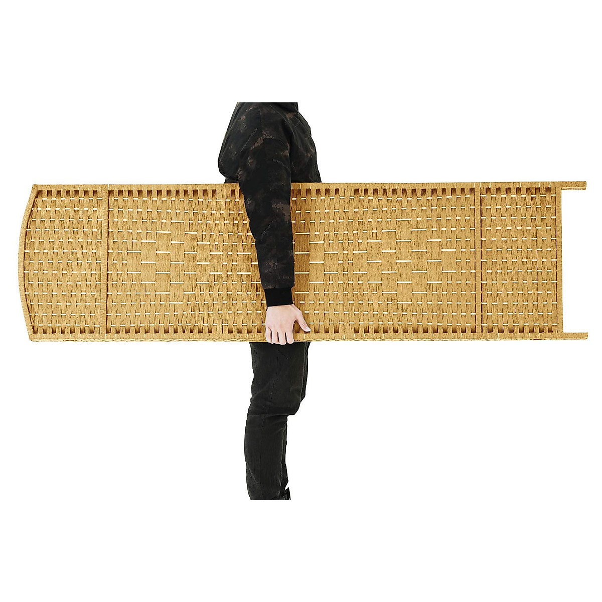 Corelax Room dividers 6 ft. Tall-20 Wide Freestanding Privacy Screen with Diamond Woven Fiber, Foldable Panel Partition Wall Divider, Double-Hinged Room Dividers(Yellow, 6 Panel)