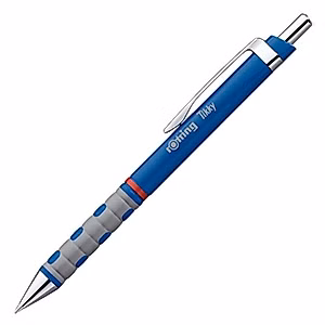 rOtring Tikky Ballpoint Pen, Medium Point, White Barrel, Blue Ink (1904718)