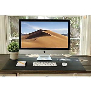 Vine Creations Leather Desk Mat Large 44" x 22", Desk Protector Mat, PU Leather Desk Pad, Large Mouse Pad, Desk Blotter, Desk Pads on Top of Desks, Desk Matt for Desktop, Office Desk Mat (Black)