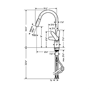hansgrohe Focus Chrome High Arc Kitchen Faucet, Kitchen Faucets with Pull Down Sprayer, Faucet for Kitchen Sink, Magnetic Docking Spray Head, Chrome 04505000