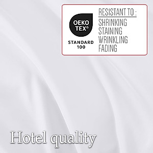 lalaLOOM Full Bed Sheet Set, Soft Microfiber Hotel Luxury Bedding, Extra Deep Pocket, 4 Piece Sheets and Pillowcase Sets, Breathable Wrinkle, Fade Resistant, Machine Washable Linen, Bright White
