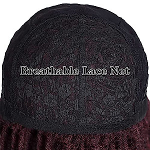 YEZHIQIU 8Inches Short Dreadlock Wig Natural Black Synthetic Hair Nu Faux Afro Dreadlock Wigs Heat Resistant Breathable Faux Locs Braids Hair Wigs (1B/Bug#)