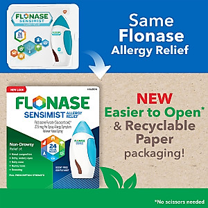 Flonase Sensimist Allergy Relief Nasal Spray for Non-Drowsy, 24-Hour Multi-Symptom Allergy Relief – 60 Sprays