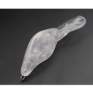 New 10PCS Unpainted Fishing Blanks Crankbait 9.7cm 11g topwater Artificial Bait Fishing Lures Blank Minnowbait Hard unpainted Artificial Bait Bodies DIY Fishing Tackle Spoons with Free Eye