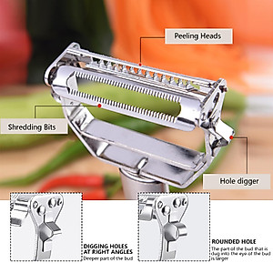 ReNext Multifunction Stainless Steel Julienne Peeler Vegetable Peeler Double Planing Grater Kitchen Accessories Cooking Tools