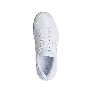ASICS Women's Gel-dedicate 5 Tennis Shoe, White/Silver, 11 M US