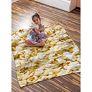 Darani Popcorn Fun Novelty Food Lightweight Super Soft Cozy Throw Blanket Warm and Lightweight Soft Flannel Blankets 40x30 XSmall for Puppy Bed Blanket