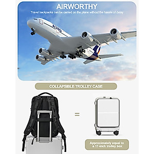 suwasp Large Travel Backpack for Women Men Airline Approved Carry On personal item Backpack bag frontier airlines personal item bag Flight Approved Luggage Backpack shoe