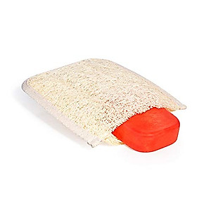 SRIVILIZE888 Scrub Soap Bags Natural Organic 100% Loofah fibres Sponge Scrubbing Exfoliating Soap Pouch Eco-Friendly Young Smooth Skin for Bath Shower (Set of 2)