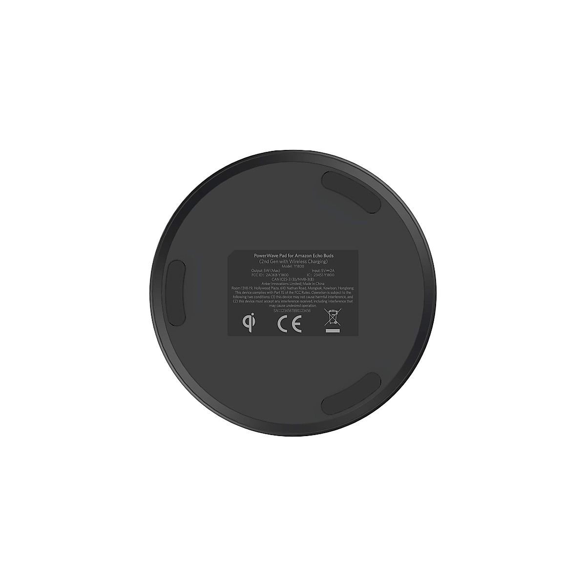 Made for Amazon PowerWave 5W Wireless Charging Pad for Amazon Echo Buds (2nd Gen with Wireless Charging)