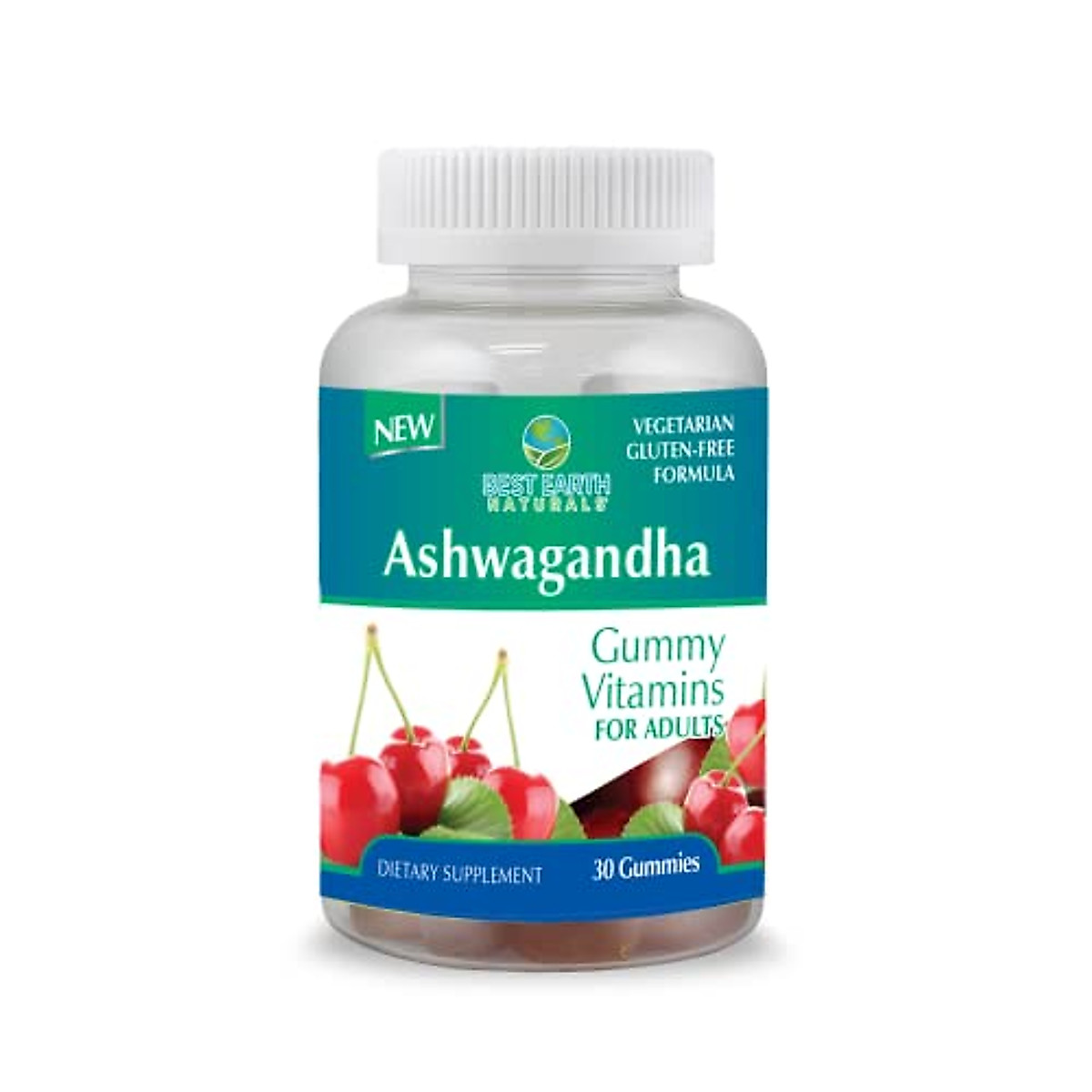 Best Earth Naturals Ashwagandha Gummies - Delicious Cherry Flavored, Vegan, Gluten Free Ashwagandha Gummy Vitamins 30 Count