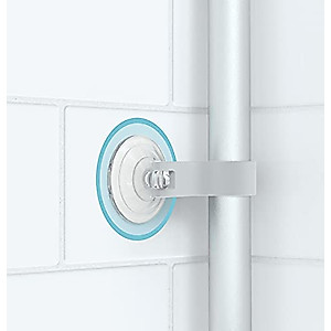 Better Living Making Life A Little Easier HiRISE 3 70053 Free Standing 3 Foot Corner Shower Caddy Rust Free Aluminum Bathroom Shower Caddy Organizer with Adjustable Hooks and Baskets, White