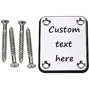 Dinikally Custom Electric Guitar Neck Plate Personalized Engraved Neck Plate for Electric Guitar, Electric Bass