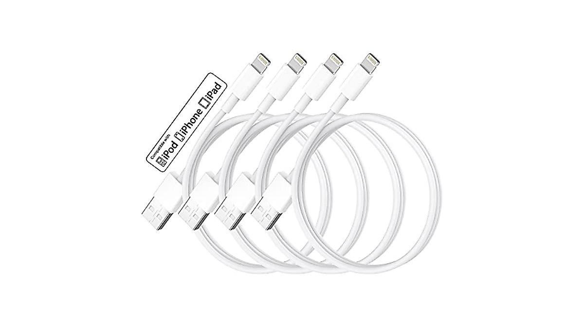 Apple MFi Certified 4-Pack 3ft Lightning iPhone Charging Cables